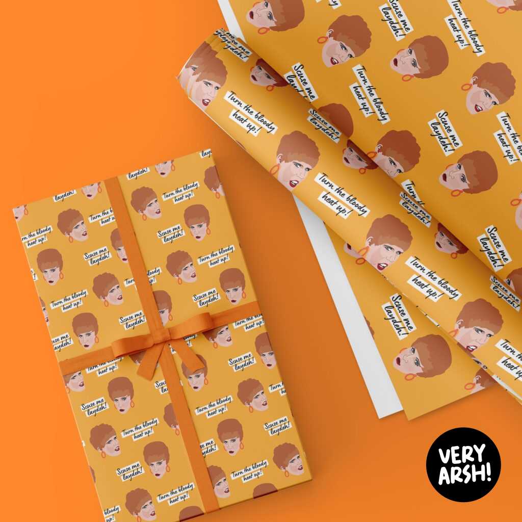 Charity Shop Sue inspired Wrapping Paper (A2 Folded) | Very Arsh